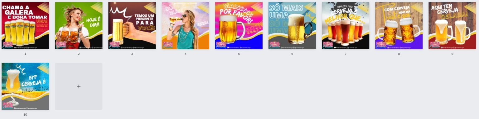 BEBIDAS 01 – 92 TEMPLATES CANVA - Mega Pack do Designer Legacy
