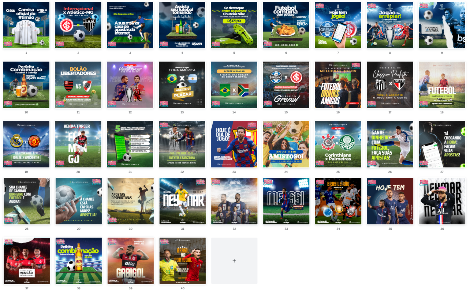 Futebol 01 80 Templates Canva Mega Pack Do Designer Legacy 3648