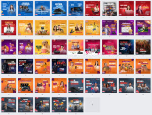 IPTV 01 – 50 TEMPLATES CANVA - Mega Pack do Designer Legacy