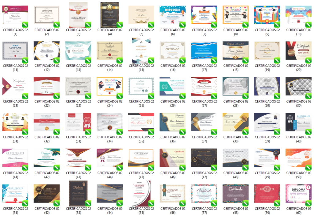 CERTIFICADOS 01 – 250 VETORES COREL - Mega Pack do Designer Legacy