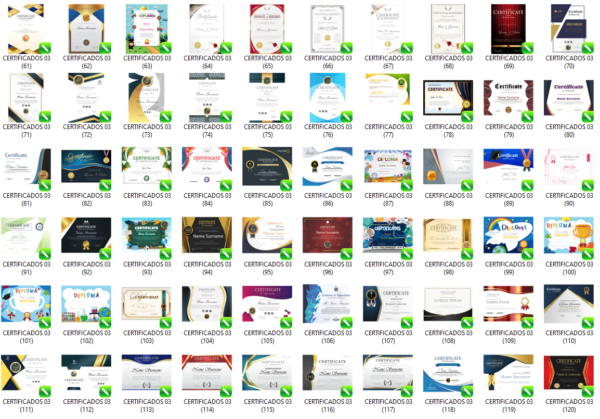 CERTIFICADOS 01 – 250 VETORES COREL - Mega Pack do Designer Legacy