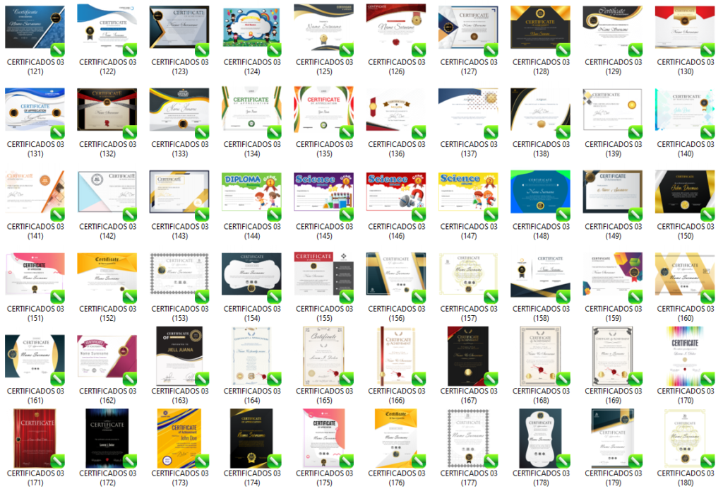 CERTIFICADOS 01 – 250 VETORES COREL - Mega Pack do Designer Legacy