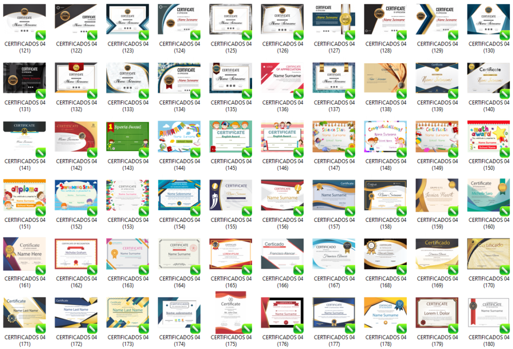 CERTIFICADOS 01 – 250 VETORES COREL - Mega Pack do Designer Legacy