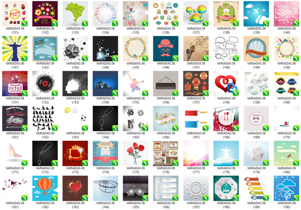 VARIADAS 01 – 1.059 VETORES COREL - Mega Pack do Designer Legacy