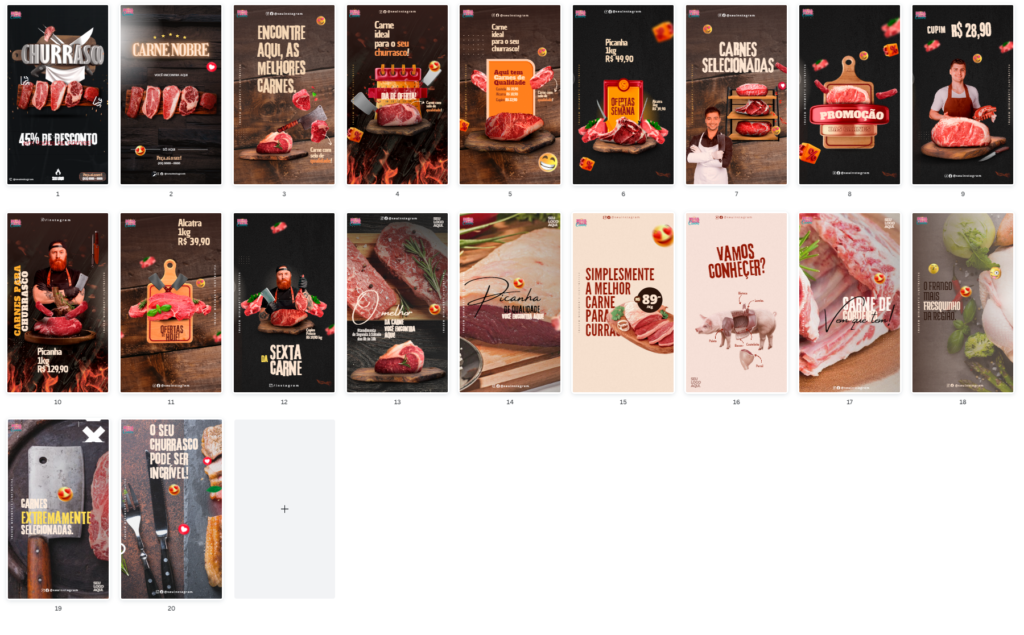 AÇougue 01 80 Templates Canva Mega Pack Do Designer Legacy 4676
