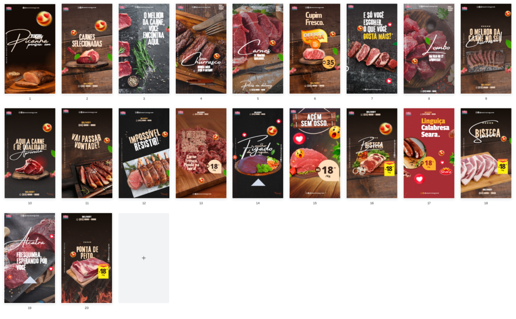 AÇougue 01 80 Templates Canva Mega Pack Do Designer Legacy 3441
